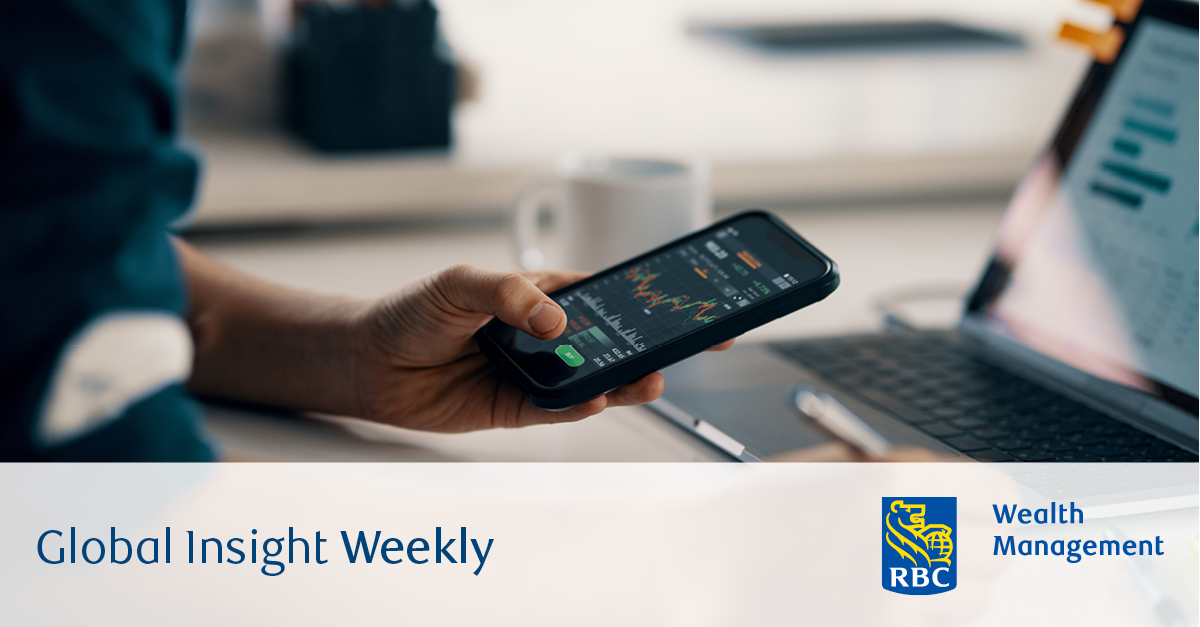 Man checking stocks on phone